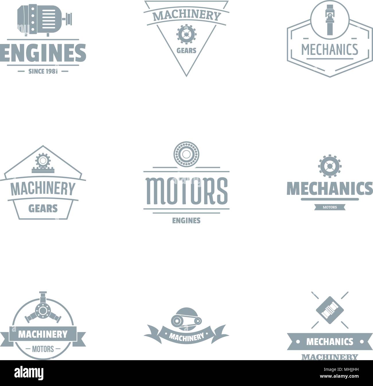 Motor logo set, simple style Stock Vector Image & Art - Alamy