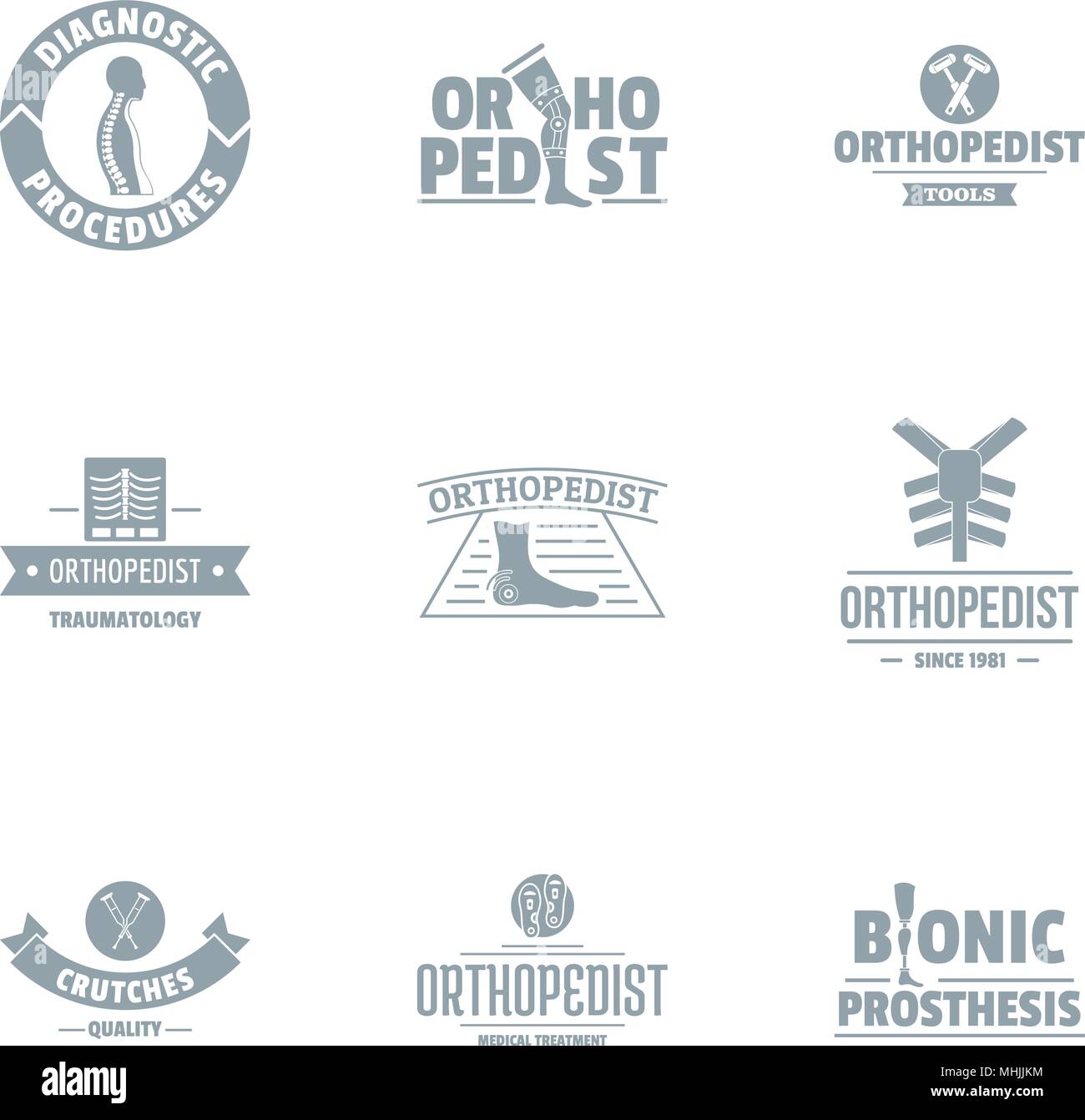 Prosthesis logo set, simple style Stock Vector Image & Art - Alamy