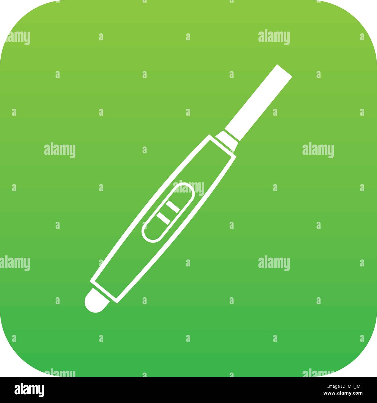 Pregnancy test with positive pregnant icon digital green Stock Vector ...