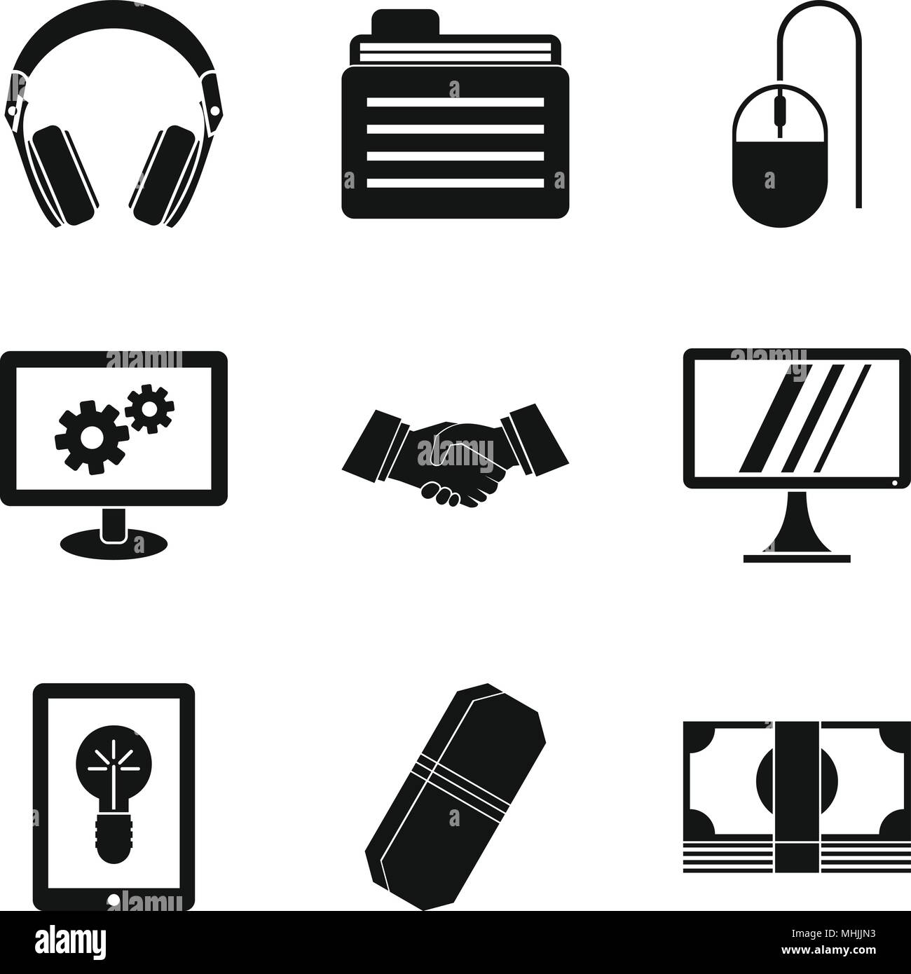 Community icons set, simple style Stock Vector Image & Art - Alamy