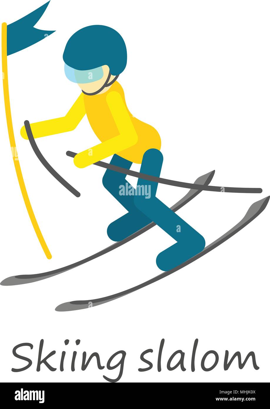 High speed skiing Stock Vector Images - Alamy