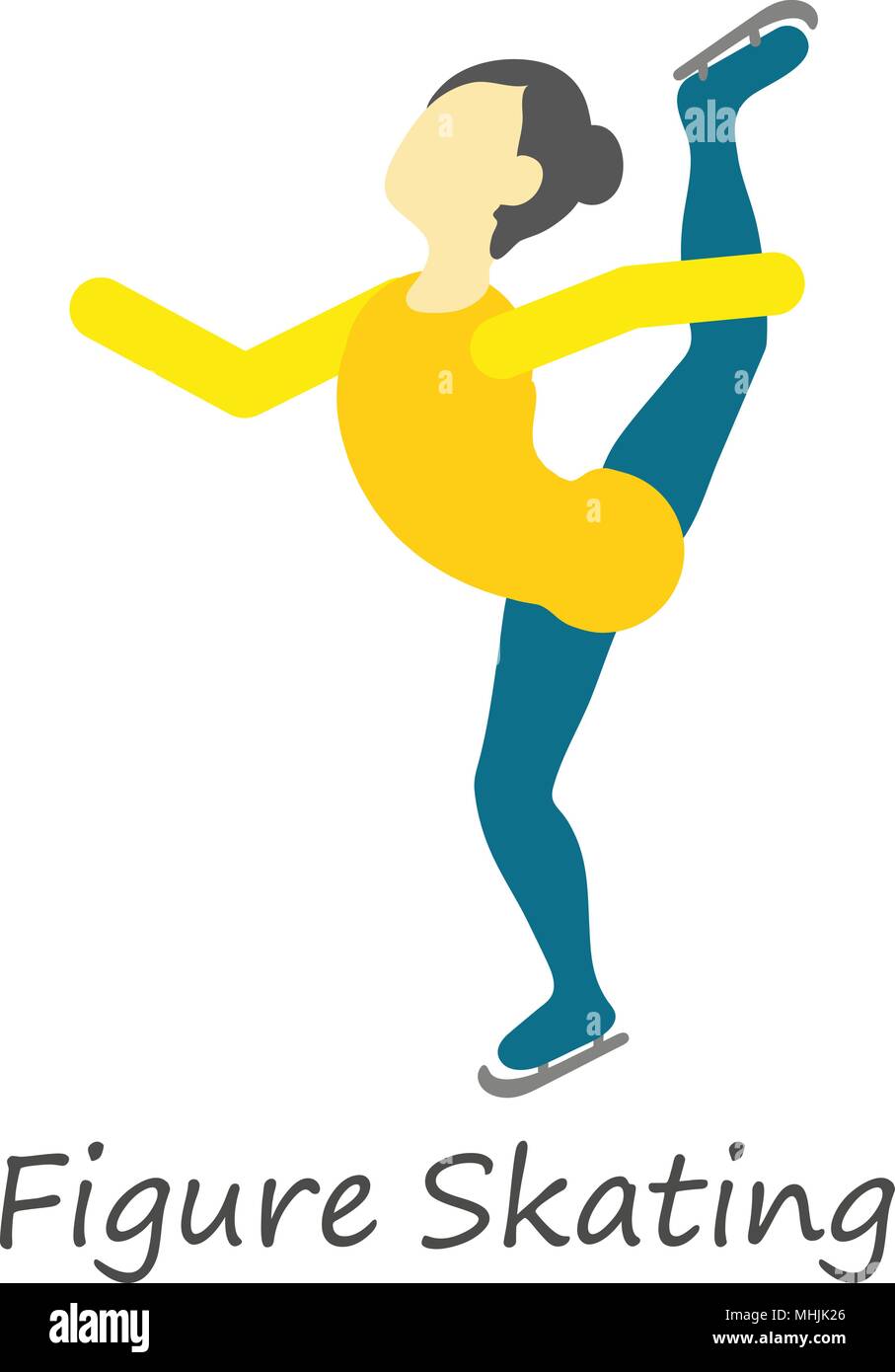 Figure skating icon, isometric style Stock Vector Image & Art - Alamy