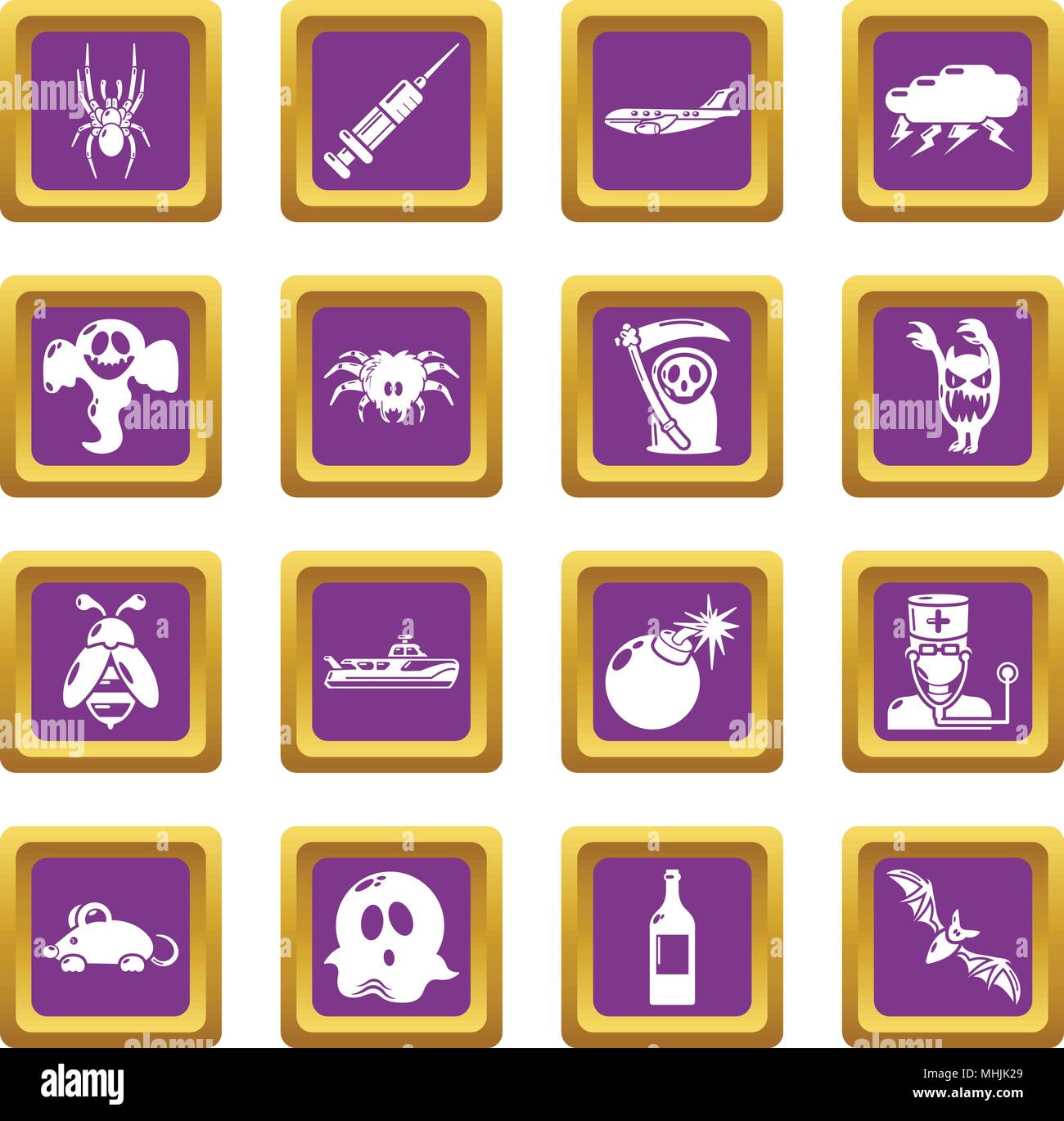 Phobias vector set hi-res stock photography and images - Alamy