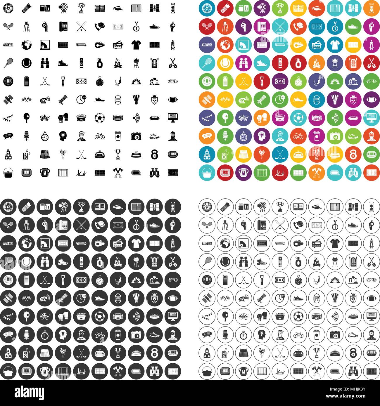 100 sport journalist icons set vector variant Stock Vector Image & Art ...