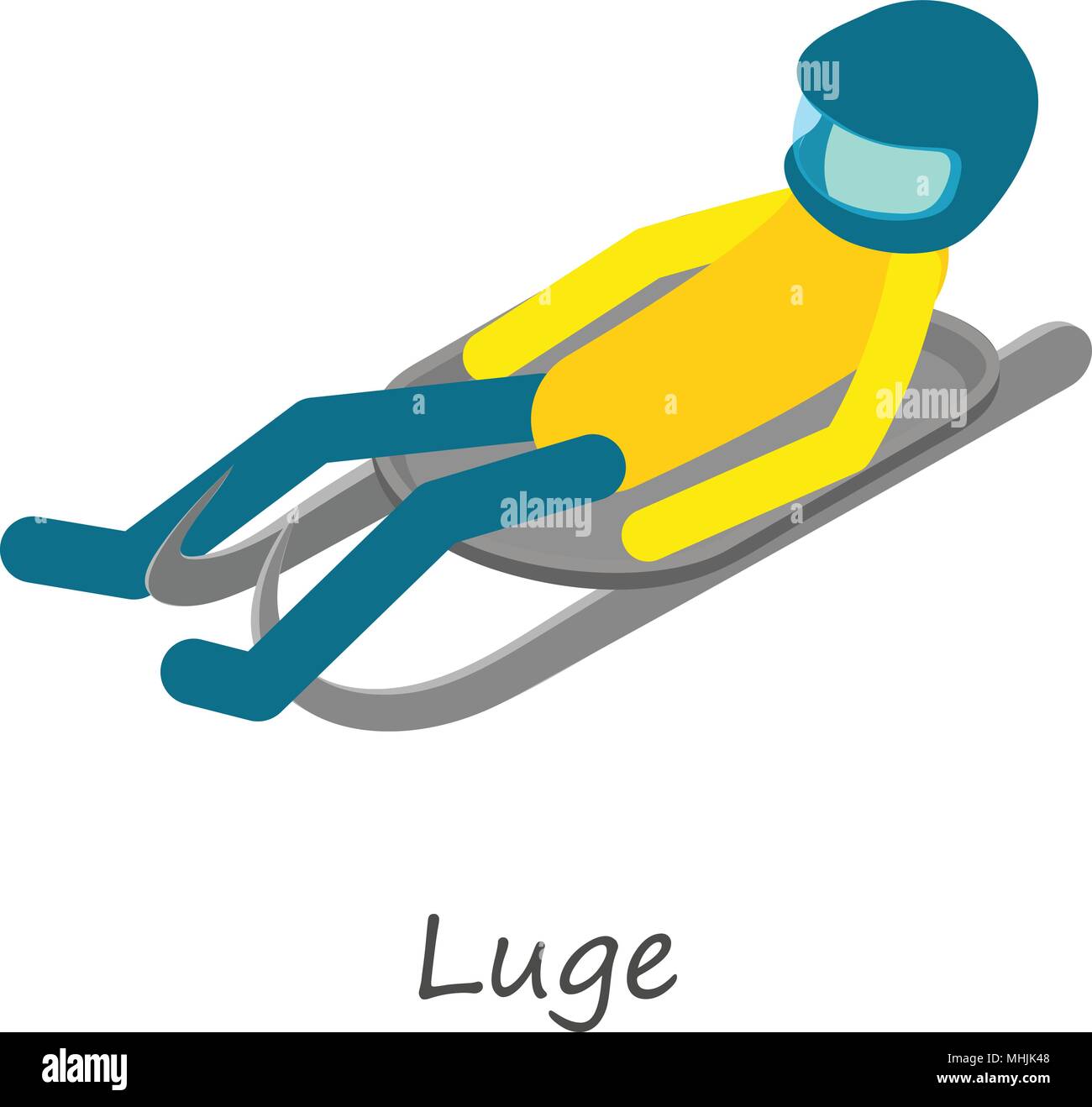 Luge sport icon, isometric style Stock Vector Image & Art - Alamy