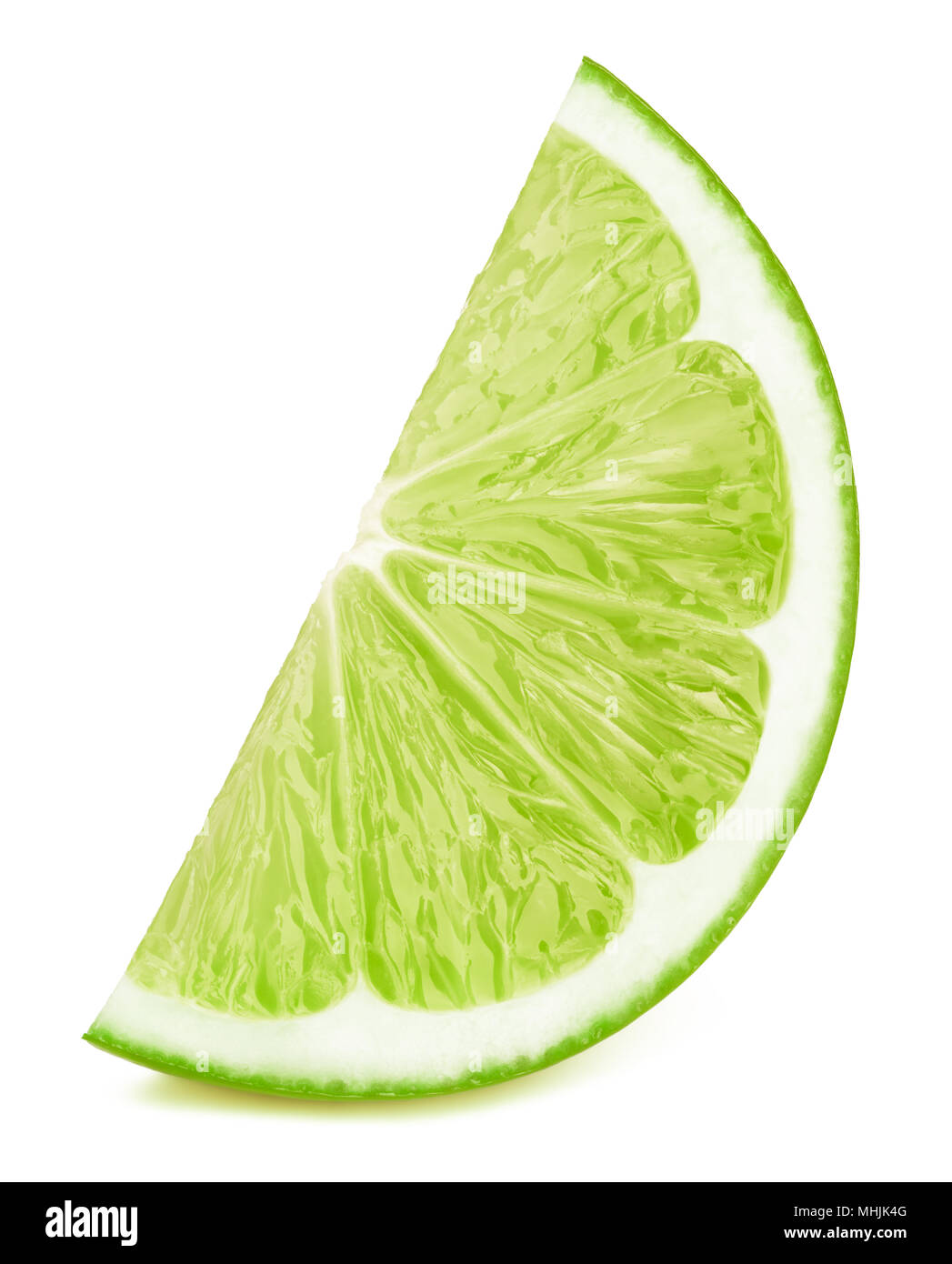Lime fruit slice isolated on white Stock Photo - Alamy