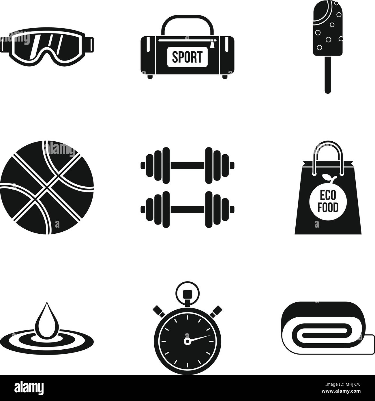 Female body icons set, simple style Stock Vector Image & Art - Alamy