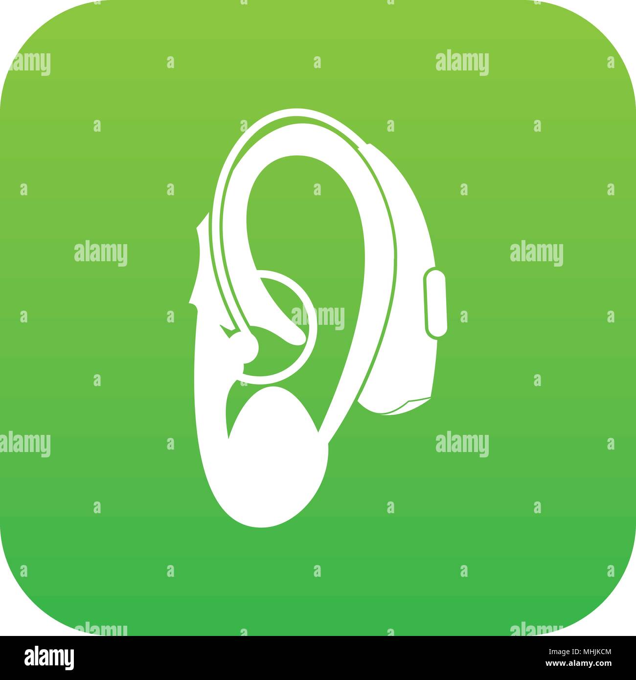 Hearing aid icon digital green Stock Vector Image & Art - Alamy