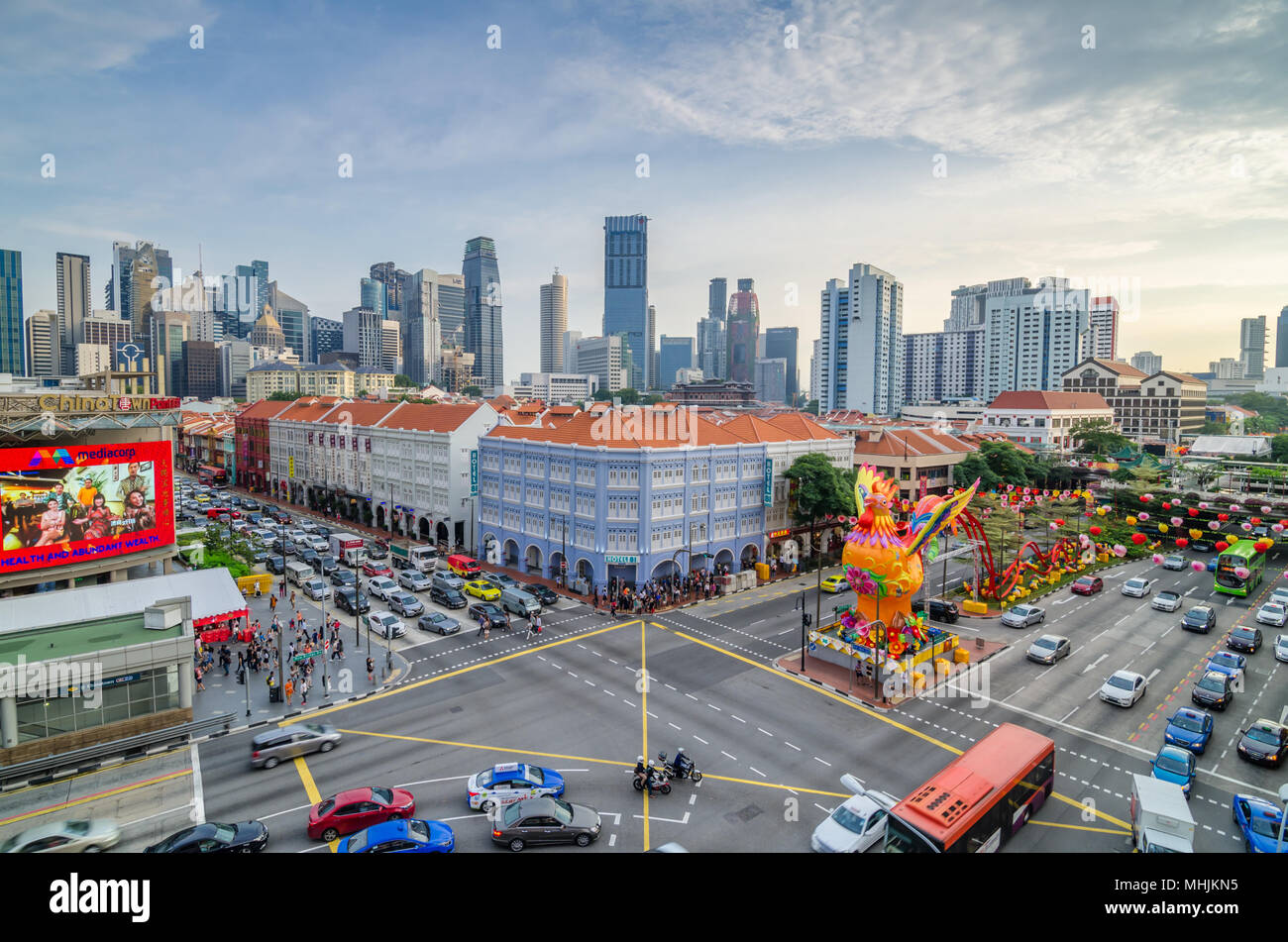 Chinatown Singapore celebrate Rooster Year with a 13m tall Rooster ...
