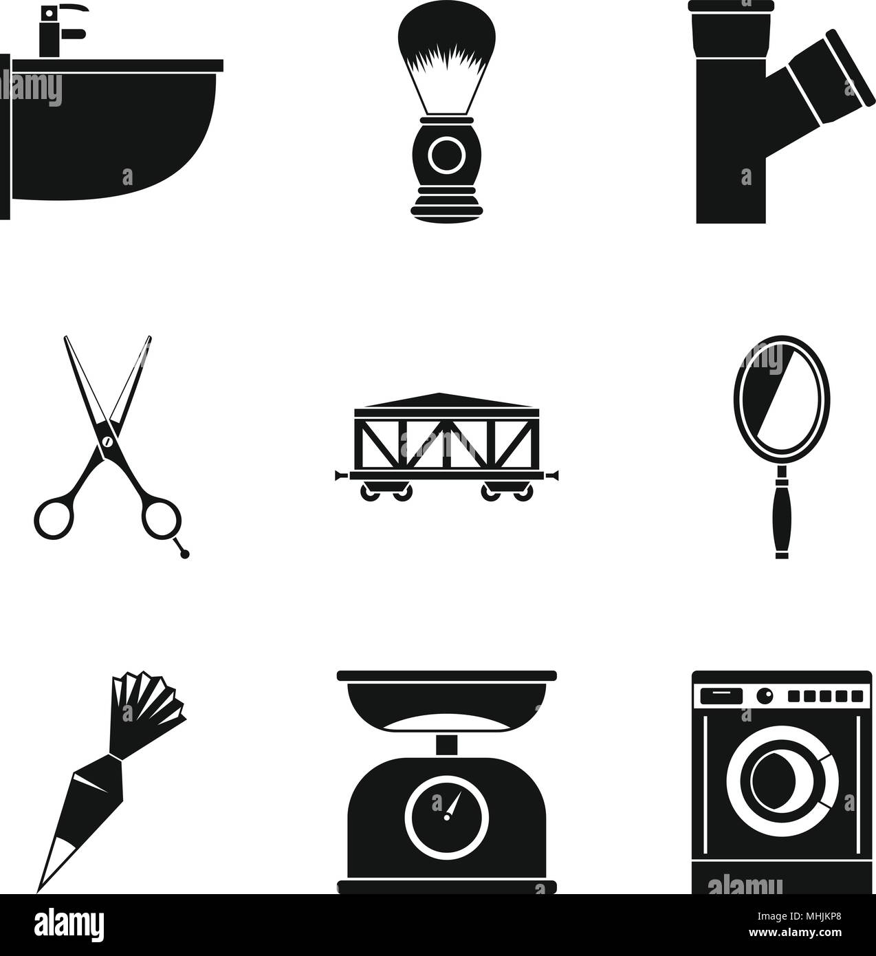 Work task icons set, simple style Stock Vector Image & Art - Alamy