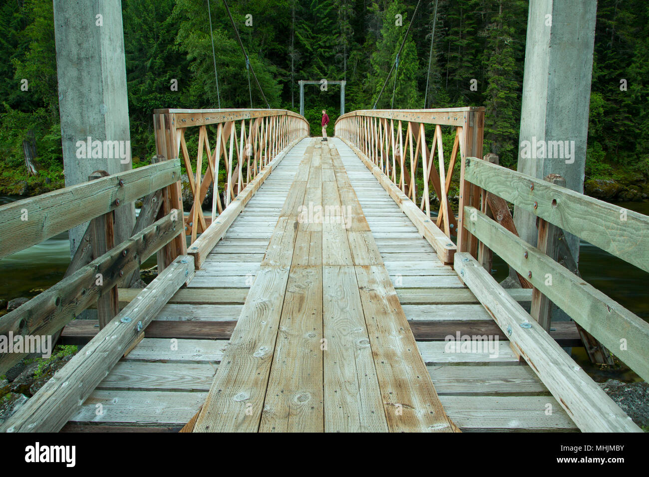 Hiker bridge, Lochsa Wild and Scenic River, Northwest Passage Scenic ...