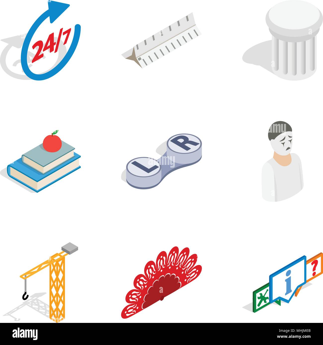 Remarkable work icons set, isometric style Stock Vector Image & Art - Alamy