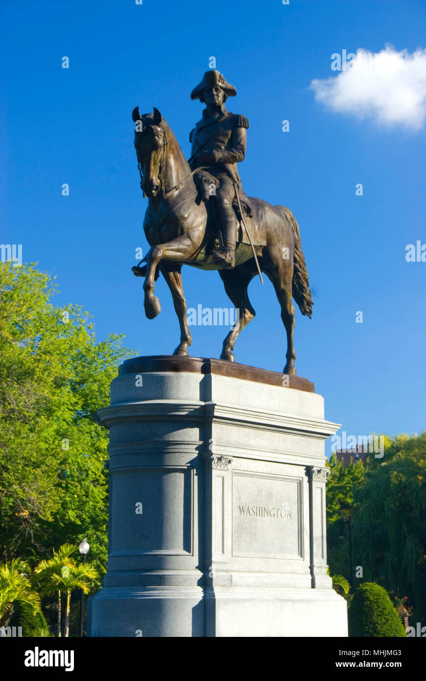 George Washington statue, Public Garden, Boston, Massachusetts Stock ...
