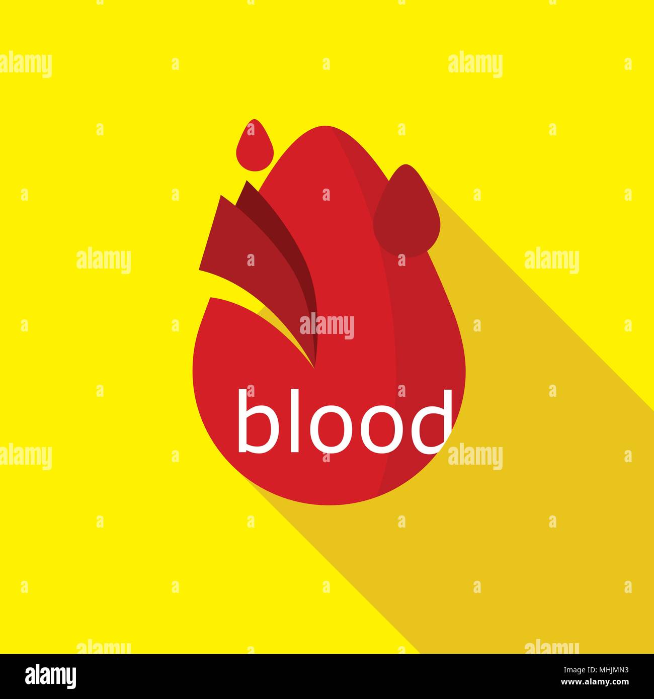 Drop Blood Logo with flat style vector illustration Stock Vector Image ...