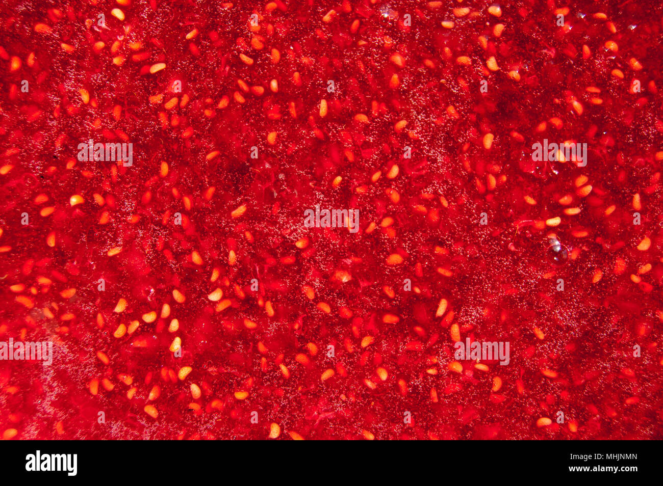 raspberry jam texture. Sweet texture. Crushed berries with sugar Stock ...