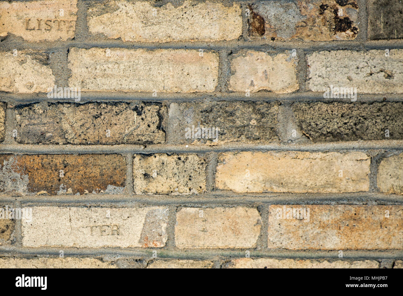 Old brick scraped wall in New York Stock Photo - Alamy