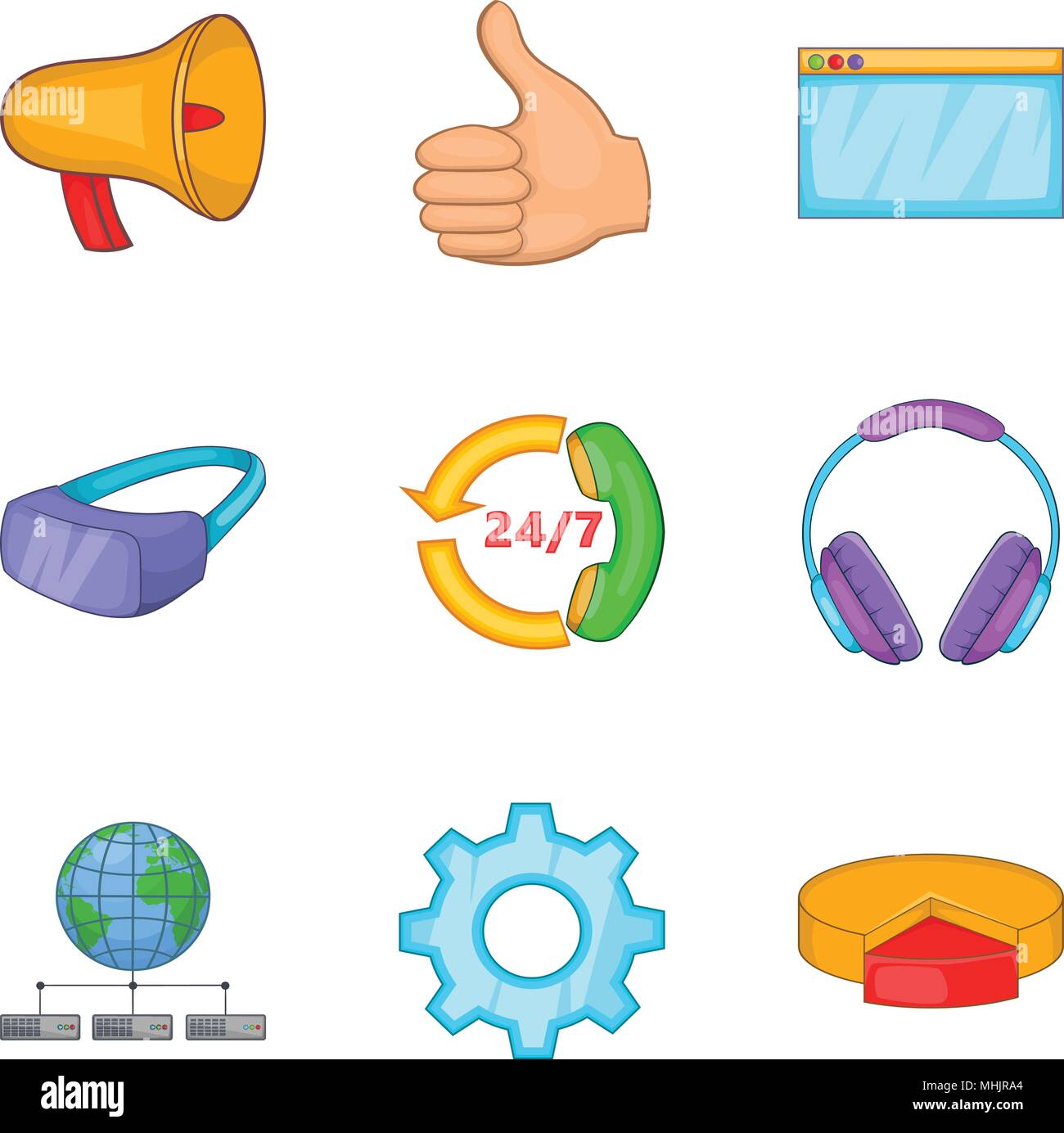 Professional designer icons set, cartoon style Stock Vector Image & Art ...