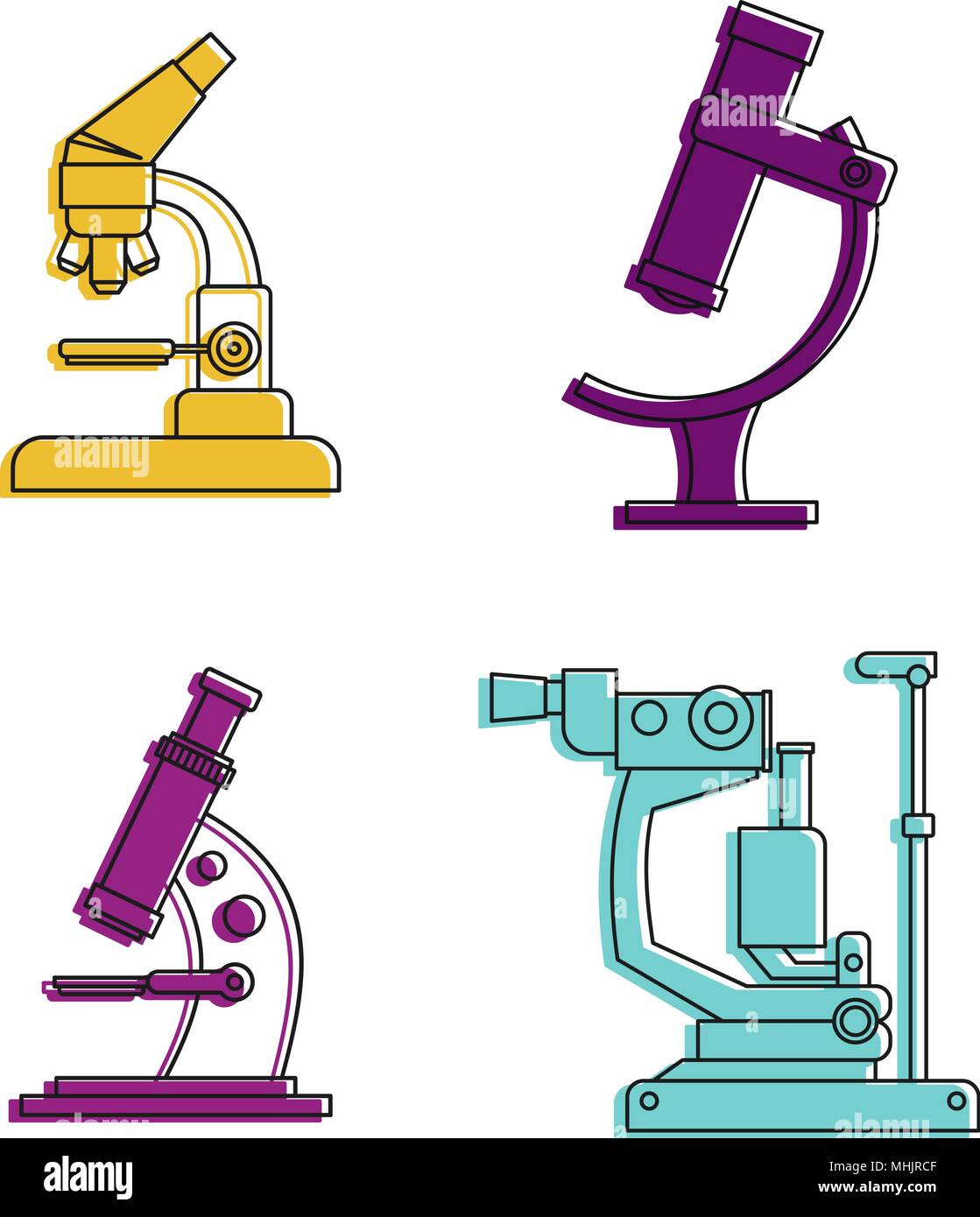 Analysis color glyph icon Stock Vector Images - Alamy