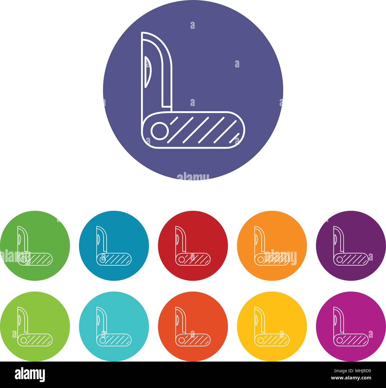Pocket knife metal icons set vector color Stock Vector Image & Art - Alamy