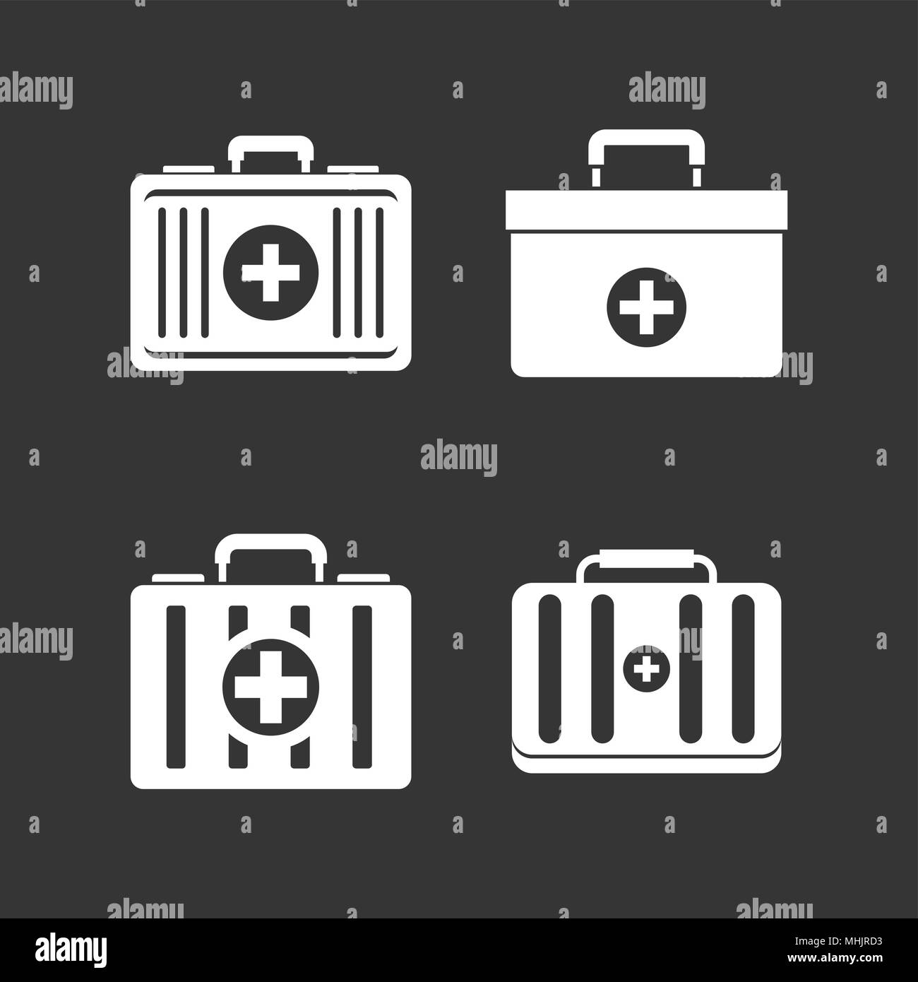 First aid kit icon set grey vector Stock Vector Image & Art - Alamy