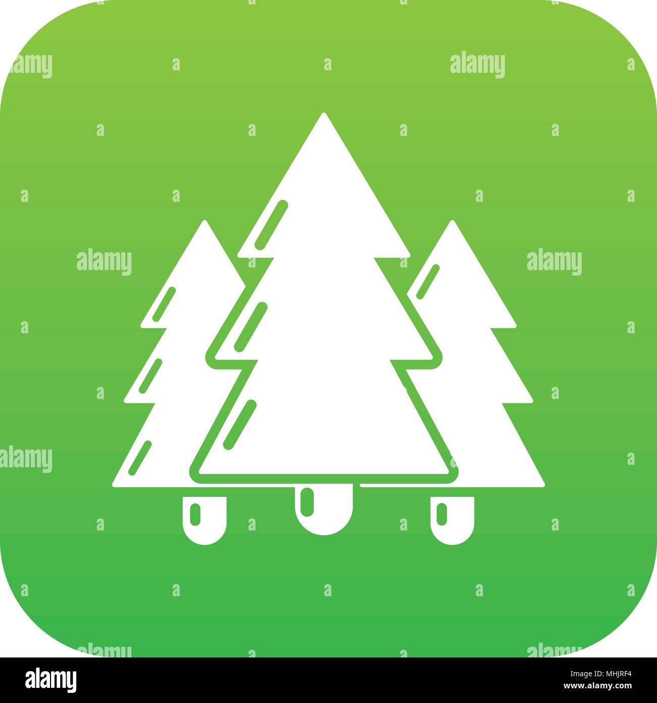 Fir tree icon green vector Stock Vector Image & Art - Alamy