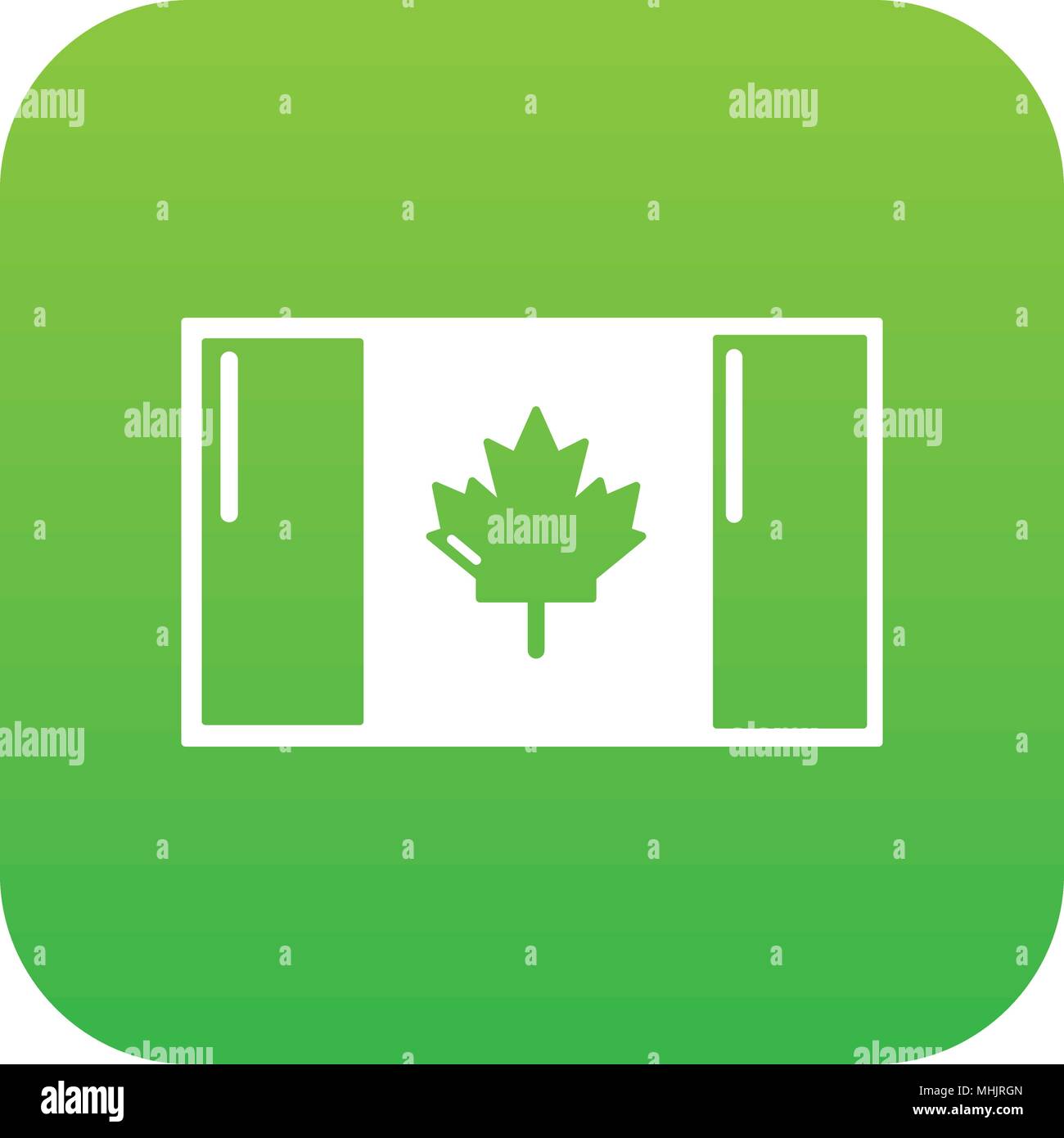 Flag canada icon green vector Stock Vector Image & Art - Alamy