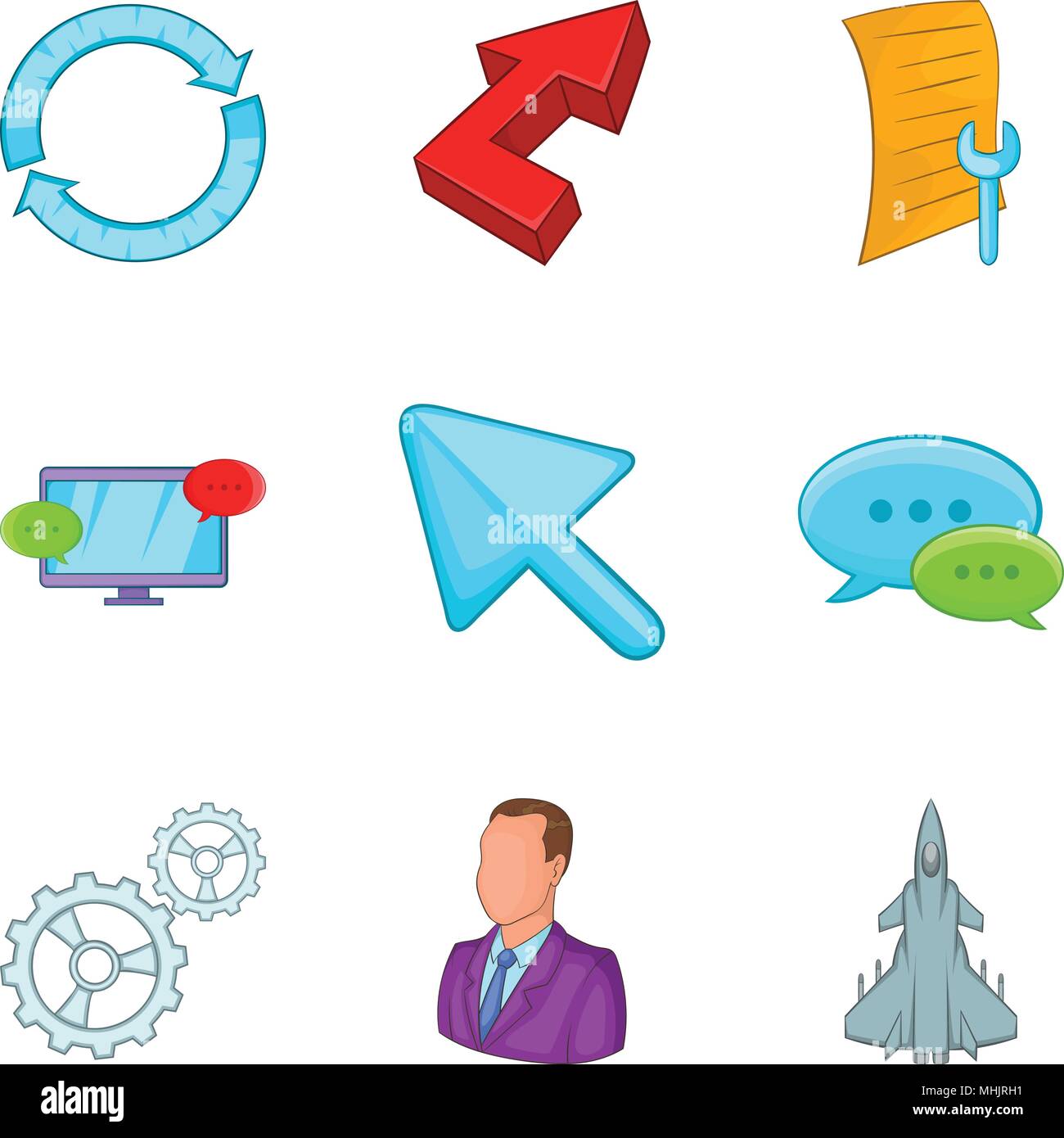 Annex icons set, cartoon style Stock Vector Image & Art - Alamy