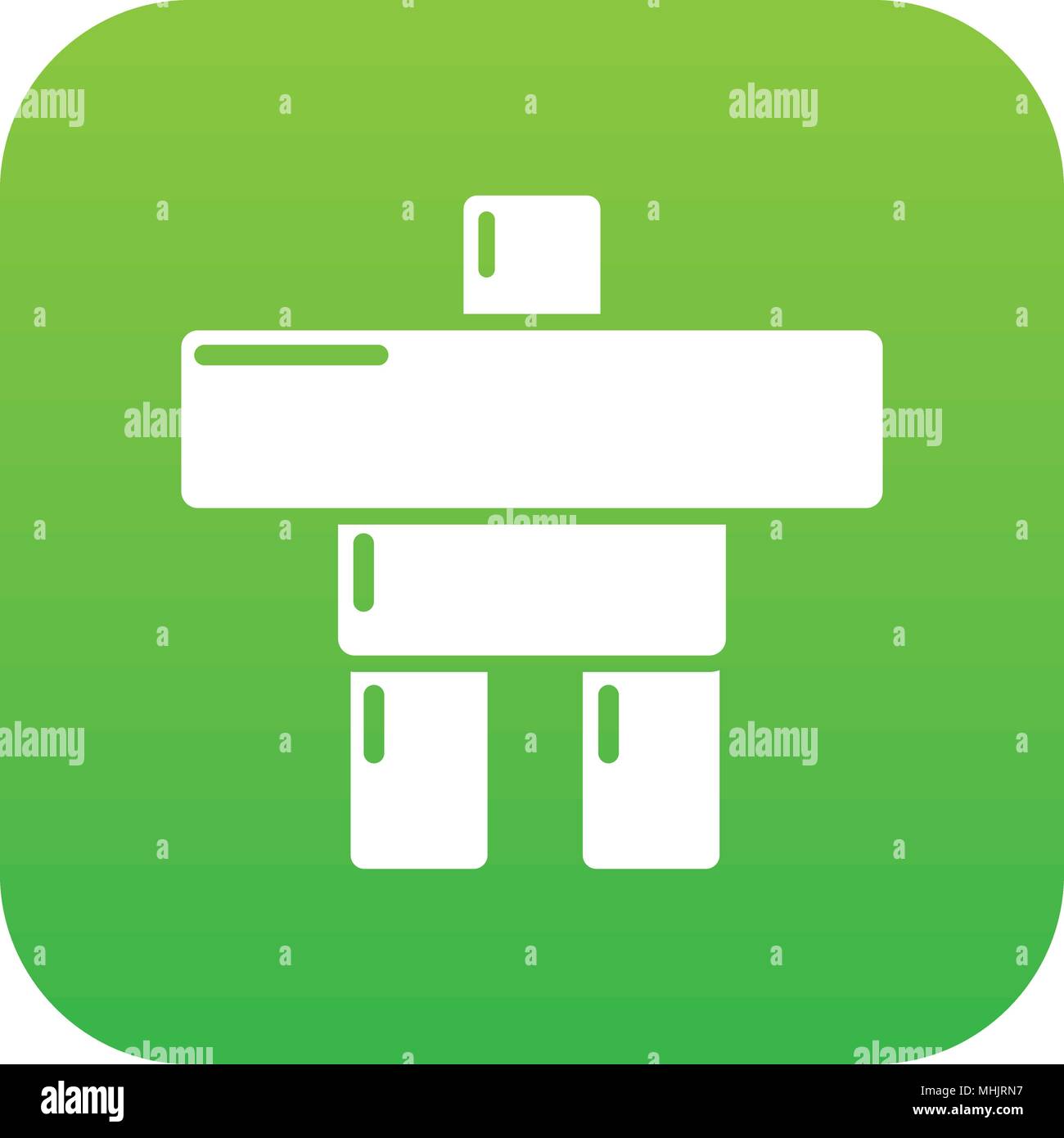 Stone sculpture canada icon green vector Stock Vector Image & Art - Alamy