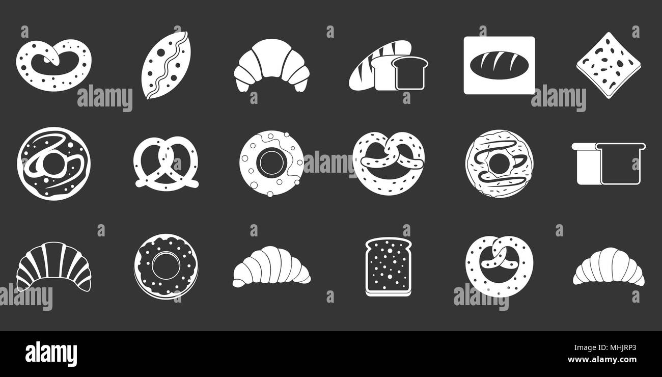 Bakery icon set grey vector Stock Vector Image & Art - Alamy