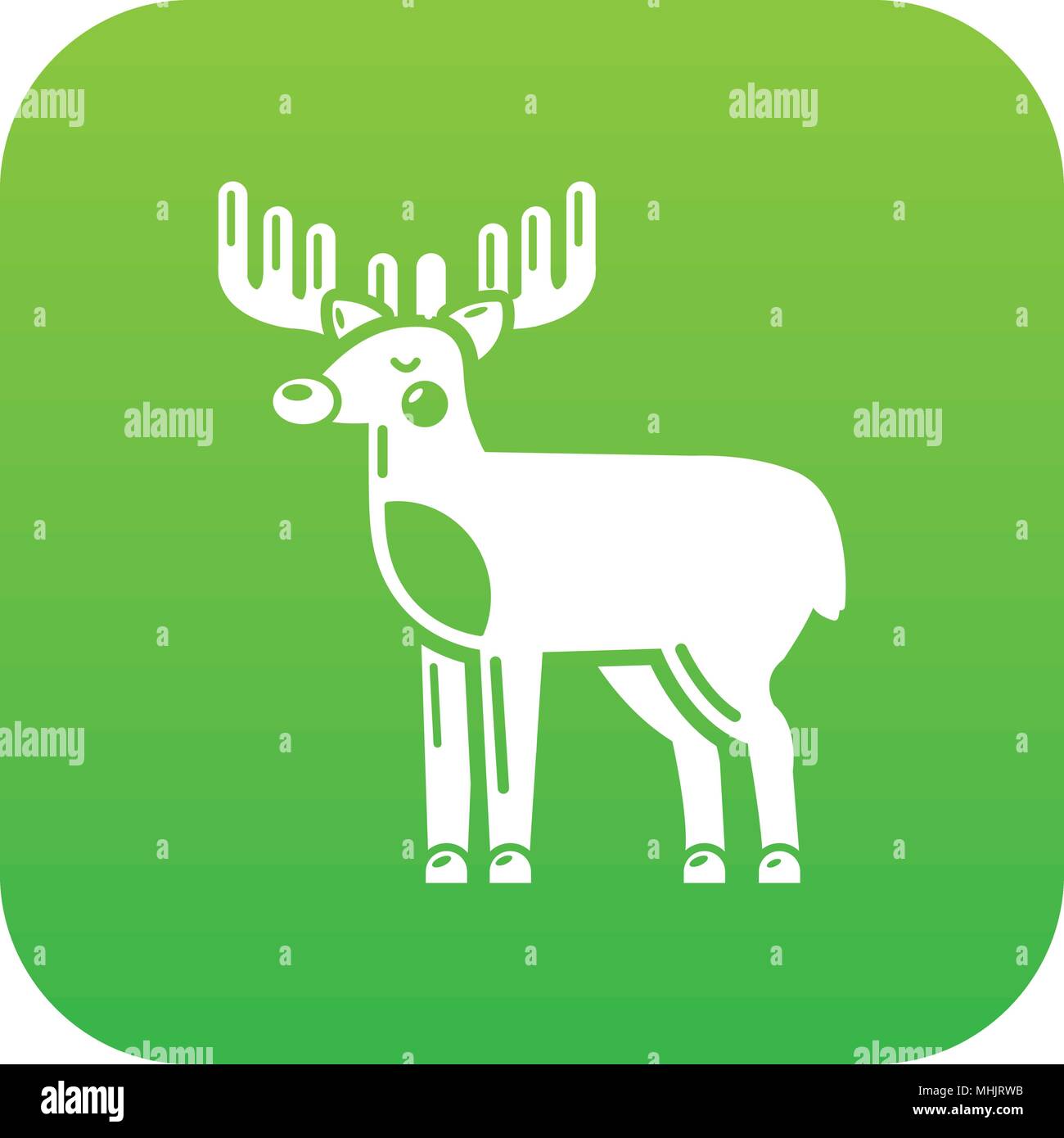 Elk icon green vector Stock Vector Image & Art - Alamy