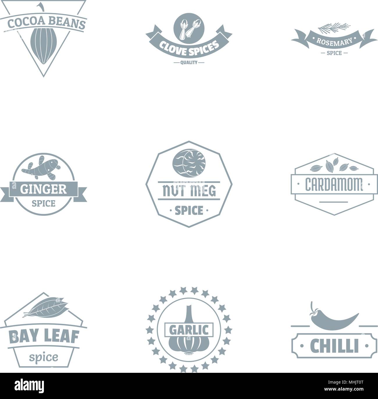 Spice logo set, simple style Stock Vector Image & Art - Alamy