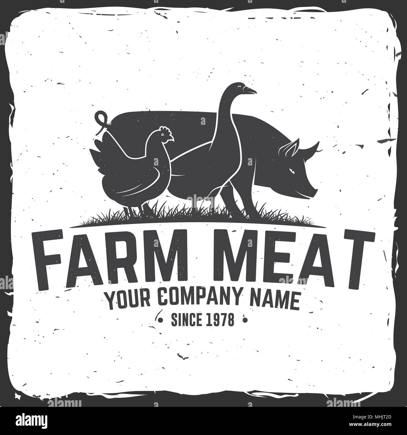 Farm Meat Badge or Label. Vector illustration Stock Vector Image & Art ...