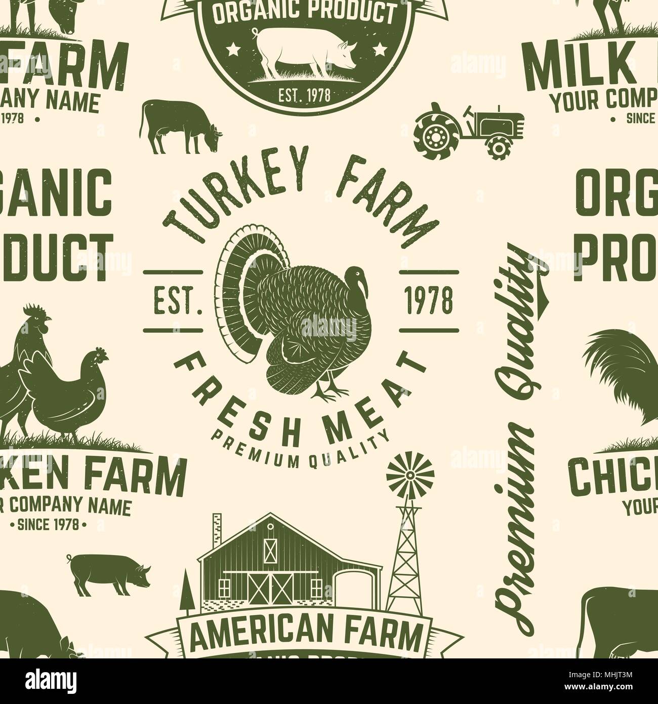 American farm Stock Vector Images - Alamy