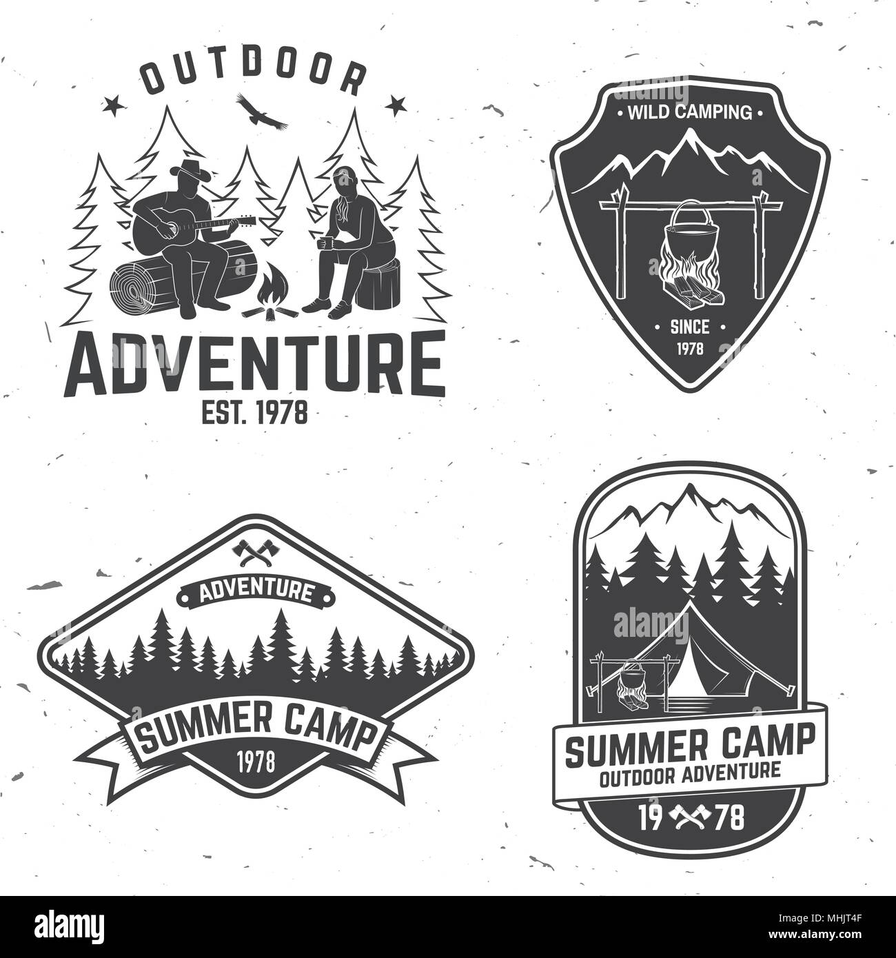 Summer camp logo hi-res stock photography and images - Alamy