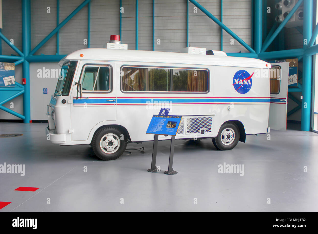 Bus astronaut Airstream at the visitor complex of Kennedy Space Center ...