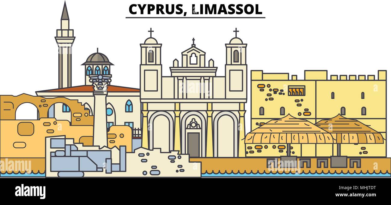 Cyprus, Limassol. City skyline, architecture, buildings, streets ...