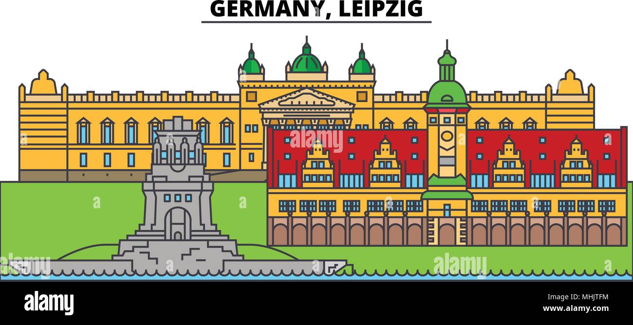 Germany, Leipzig. City skyline, architecture, buildings, streets ...