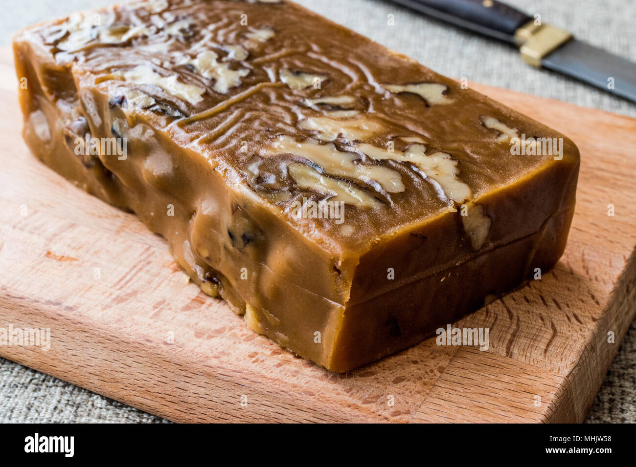 Turkish Summer Helva or Halva with walnut. Desseert Concept Stock Photo ...