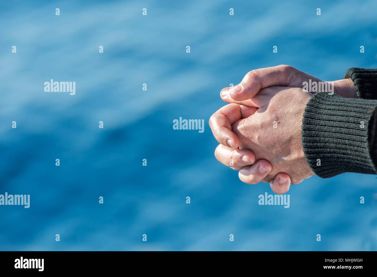 Hands steering ship hi-res stock photography and images - Alamy