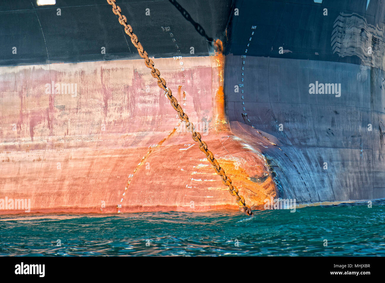 big ship bow close up detail Stock Photo - Alamy