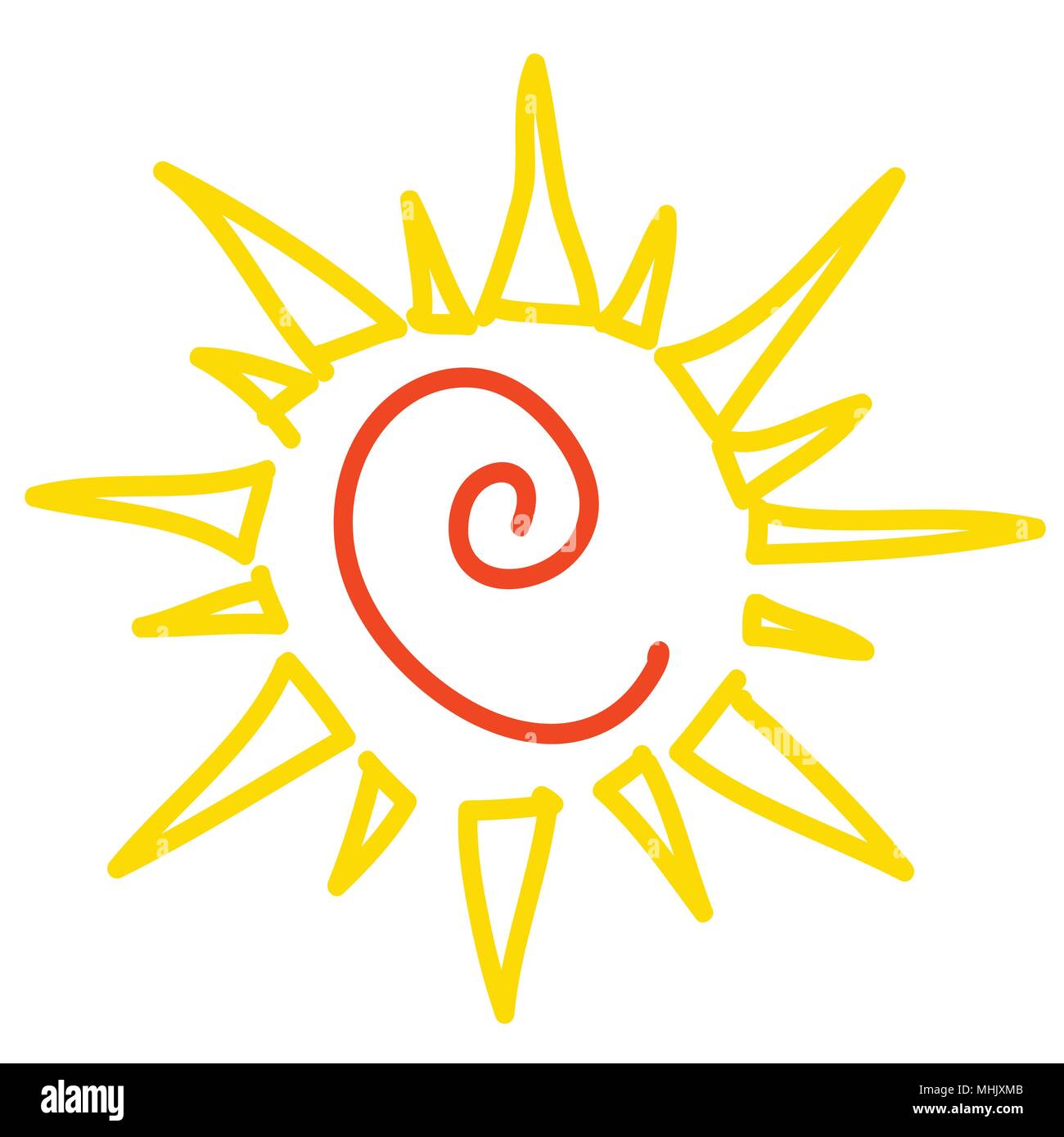 Drawing of sun icon Stock Vector Image & Art - Alamy