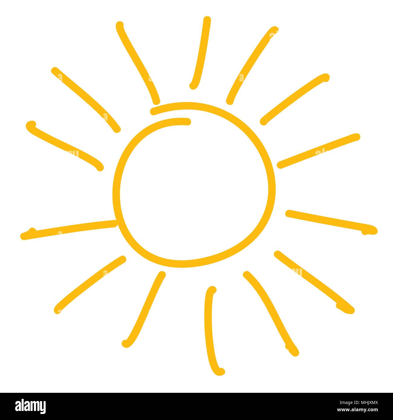 Drawing of sun icon Stock Vector Image & Art - Alamy