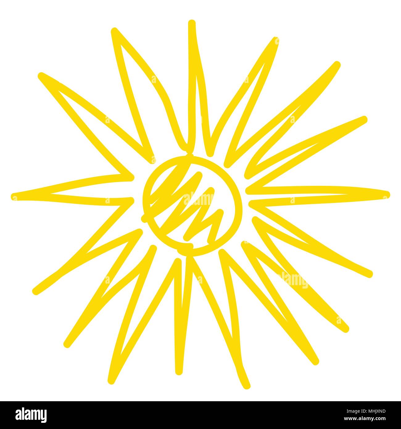 Drawing of sun icon Stock Vector Image & Art - Alamy