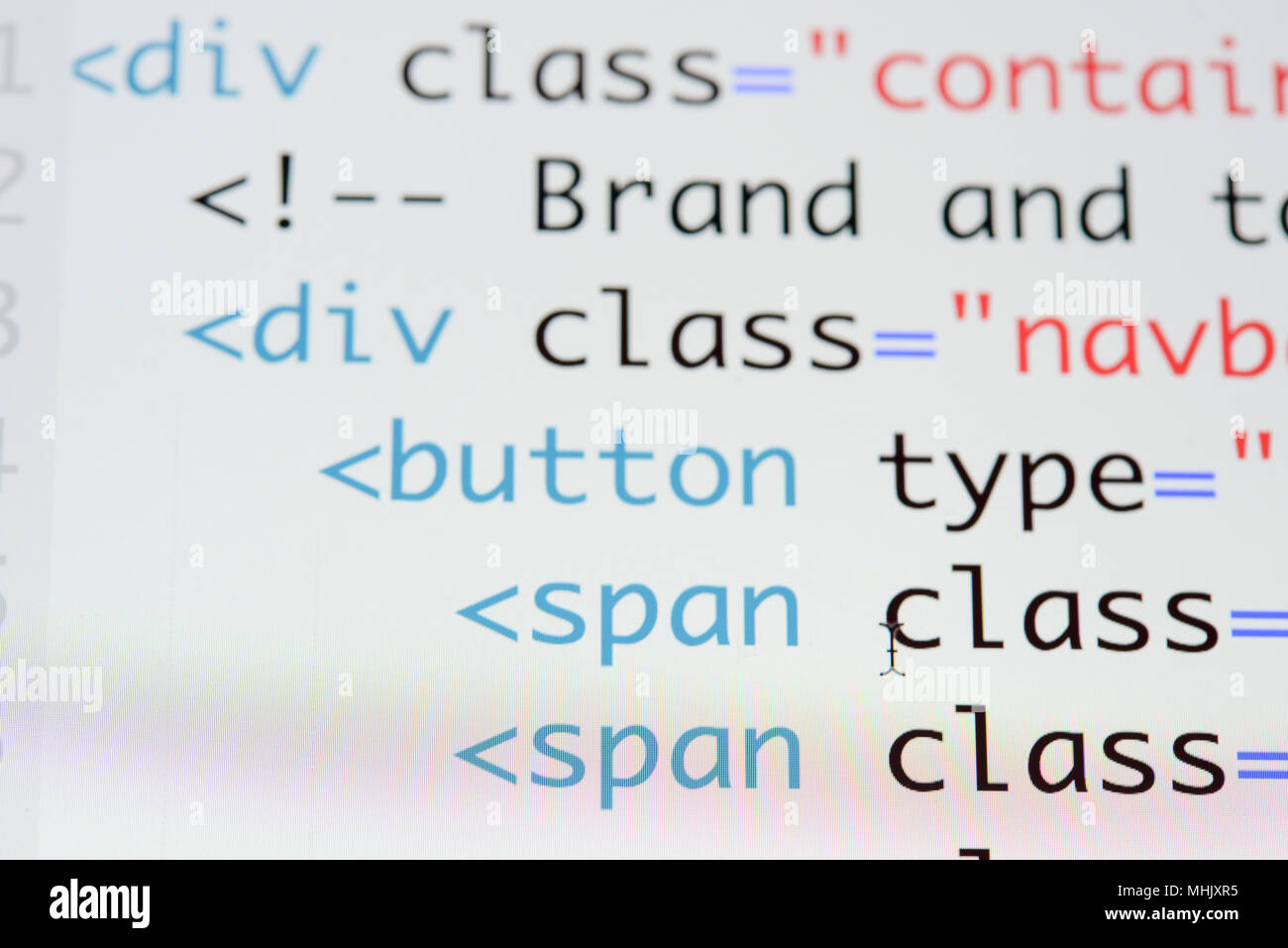 Real Html Code Developing Screen Programing Workflow Abstract 1106