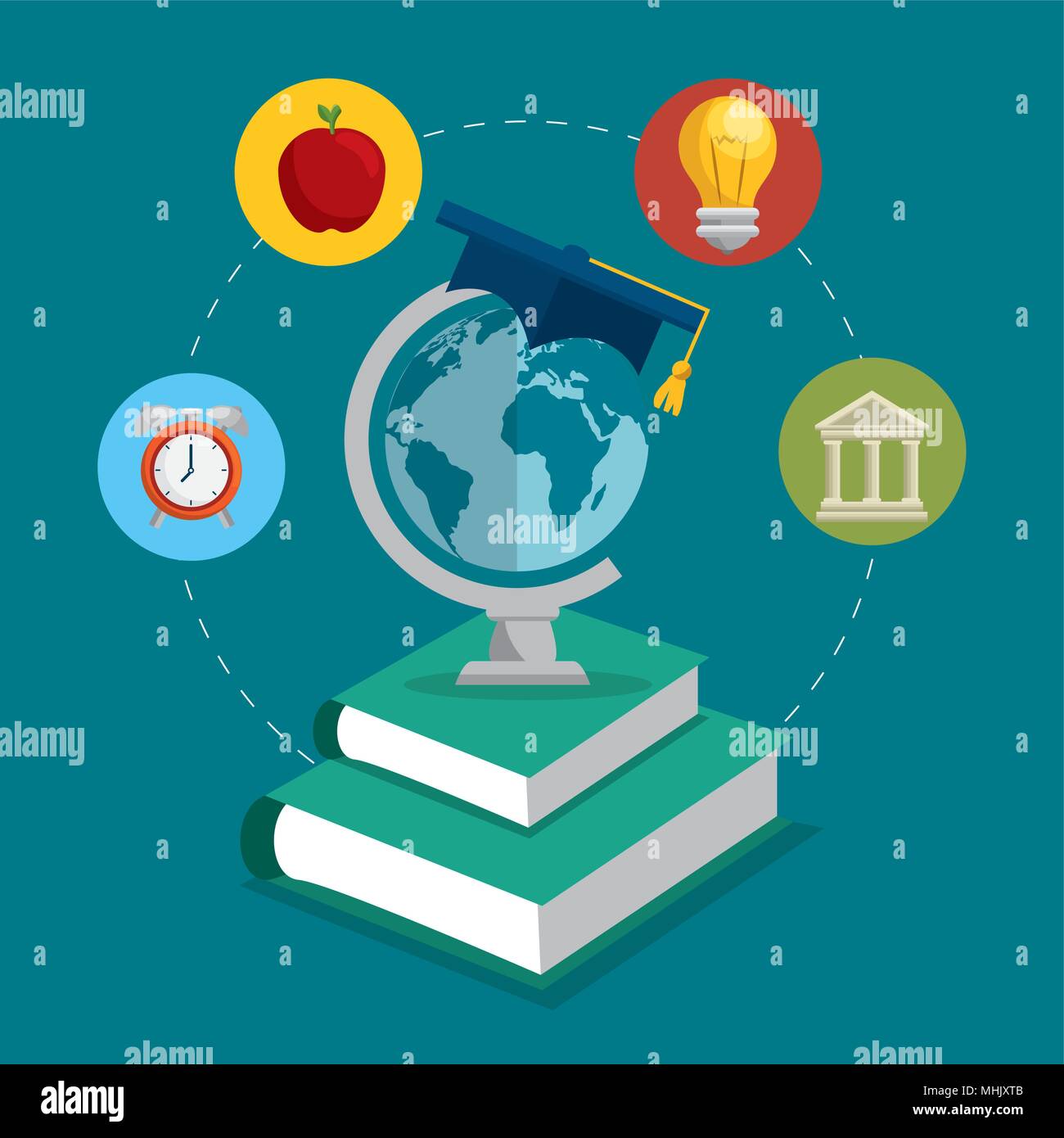 education easy learning set icons Stock Vector Image & Art - Alamy