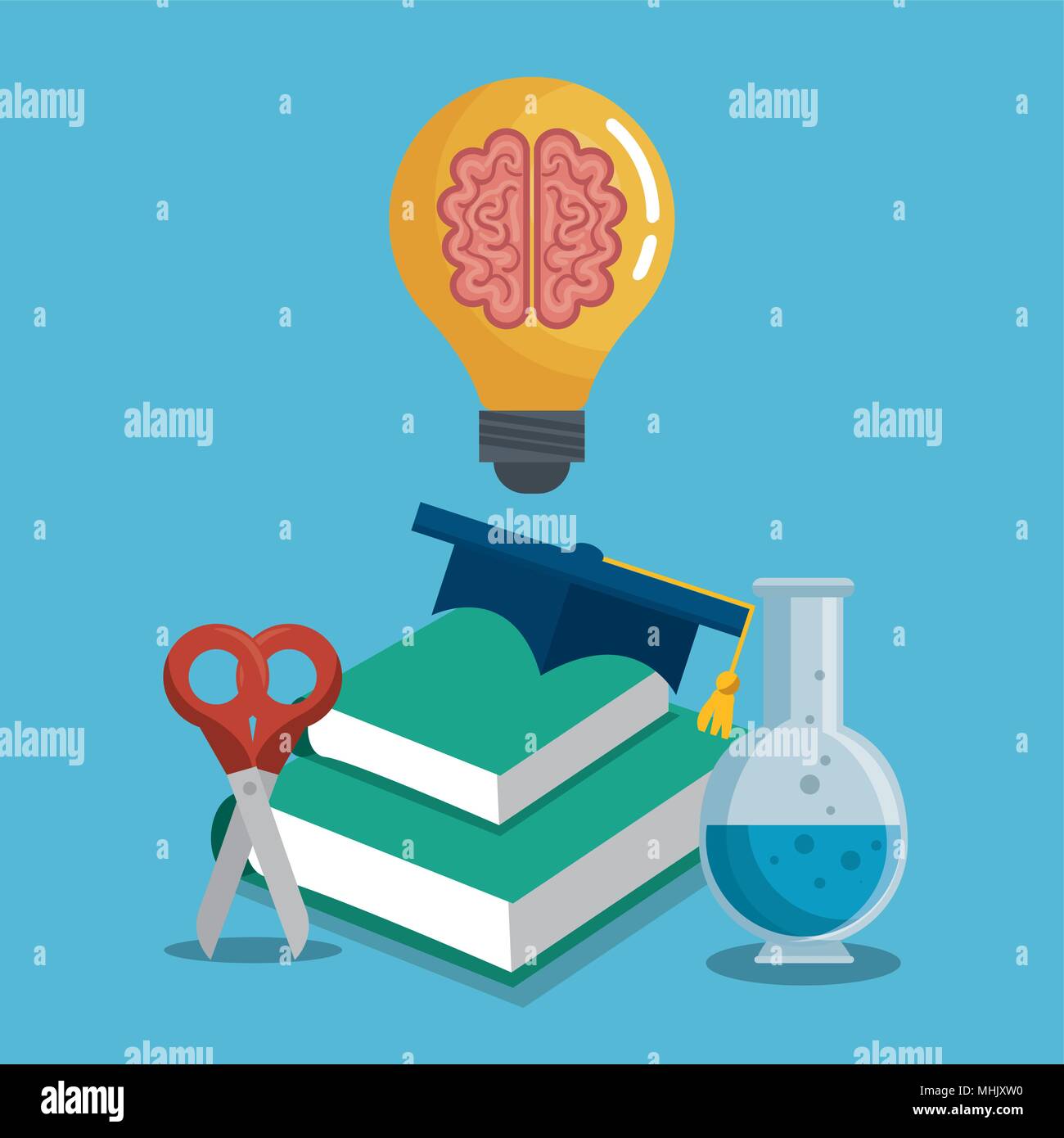 education easy learning set icons Stock Vector Image & Art - Alamy
