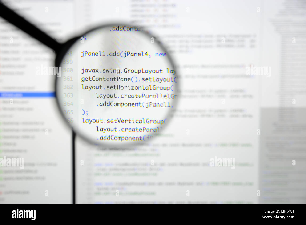 Real Java Code Developing Screen Programing Workflow Abstract Algorithm Concept Lines Of Java