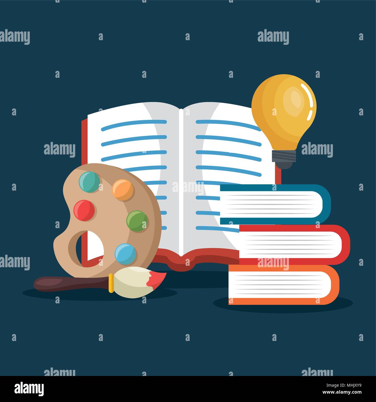 education easy learning set icons Stock Vector Image & Art - Alamy