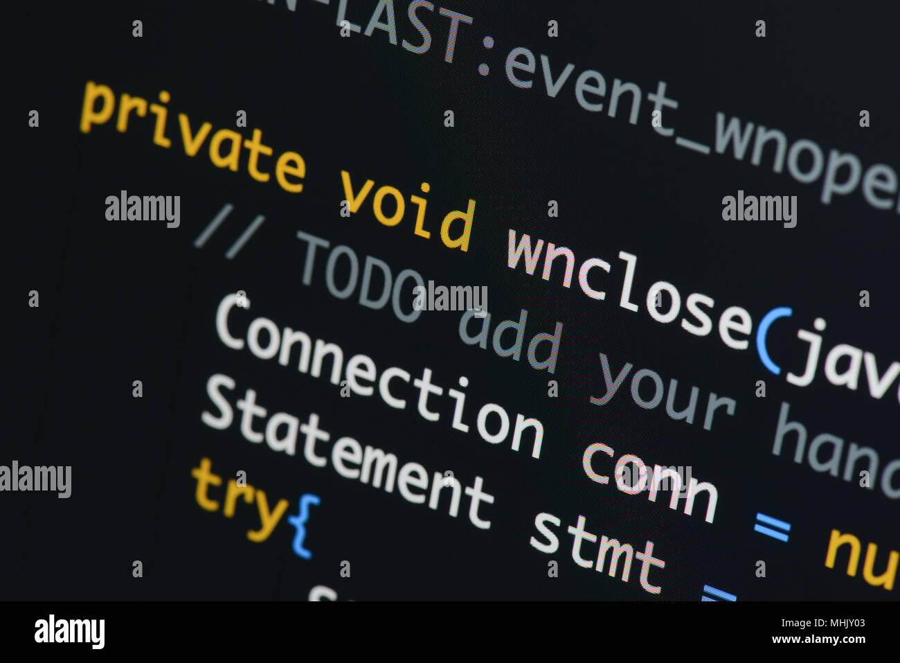 Real Java Code Developing Screen Programing Workflow Abstract Algorithm Concept Lines Of Java