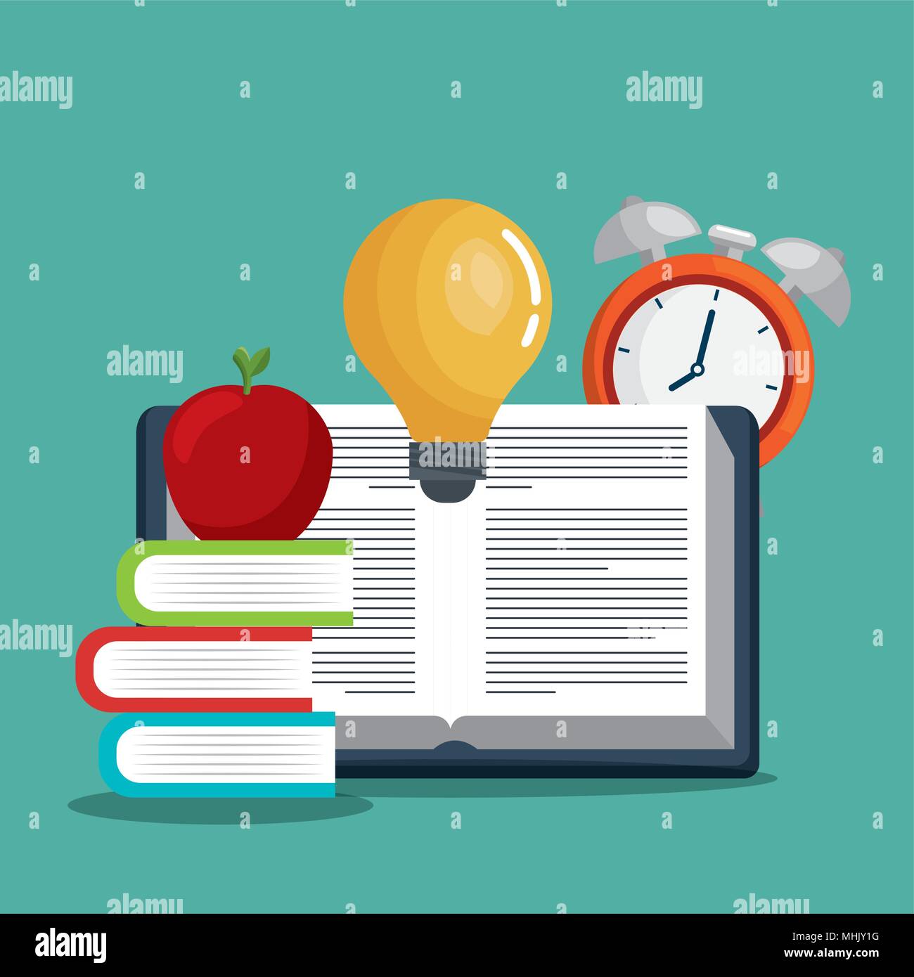 education easy learning set icons Stock Vector Image & Art - Alamy
